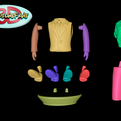 👾 Director Seymour Skinner - The Simpsons・ 3D File for 3D printing・Cults