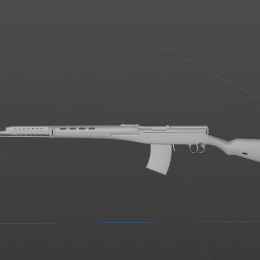 🗺️ Soviet AVT-40 rifle digital model material・ OBJ File for 3D printing ...