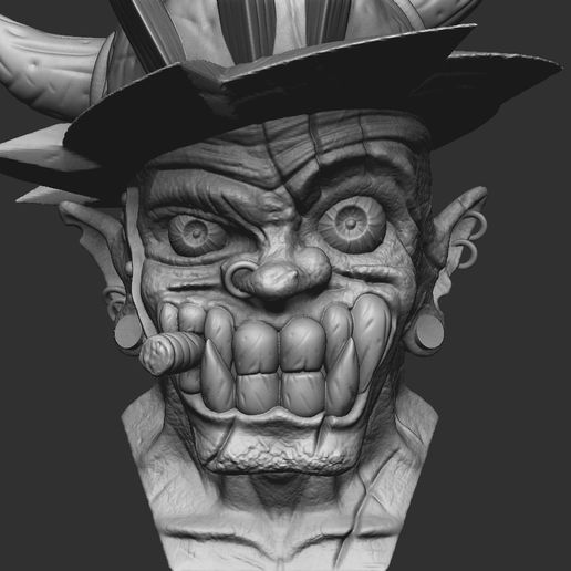 🚬 Smoking orc bust・Free STL File for 3D printing・Cults
