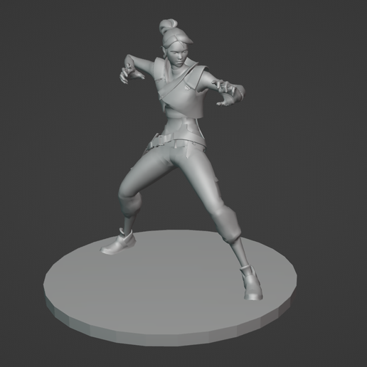 🦸 Low-poly JETT, valorant ult pose・Free STL File for ・Cults