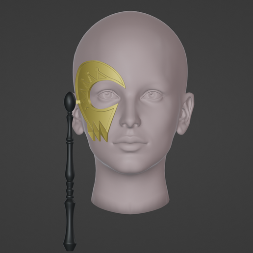 STL file Carnival mask with handle 🎭 ・3D printing template to download ...