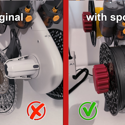 🥼 BAMBU LAB A1/A1 MINI AMS SPOOL LOCK・ STL File for 3D printing・Cults