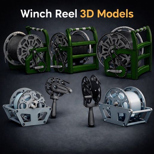 🔌 ww2 cable reel set・ STL File for 3D printing・Cults