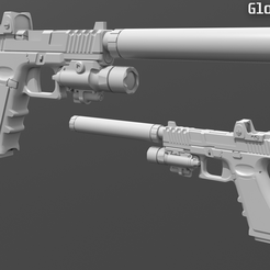 3D printable Glock-17 for 6 inch action figures • made with Elegoo Mars ...
