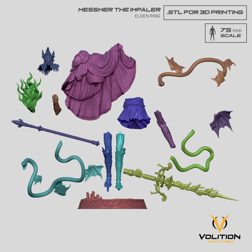 💍 Messmer the Impaler | Elden Ring Fan Art・ 3D File for 3D printing・Cults