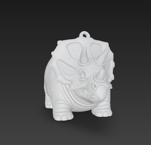 🦖 Cute Triceratops Keychain – 3D Printable Dinosaur Model・ STL File for ...