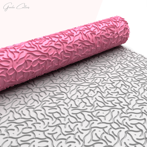 📁 Abstract Lines Texture Roller For Polymer Clay, Lines Clay Texture ...
