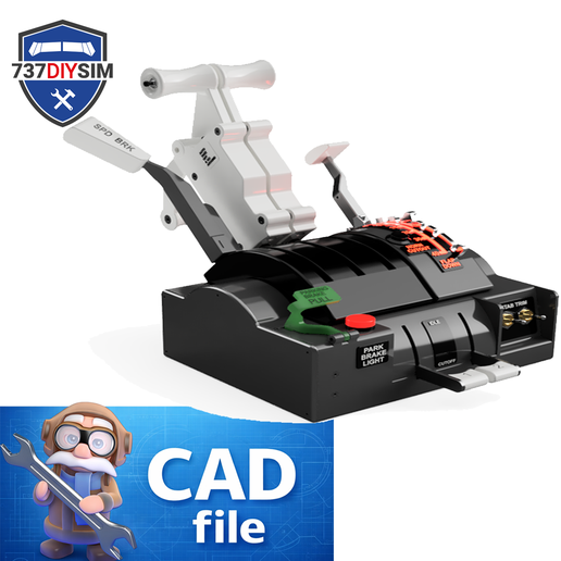 📁 3D Printable Saitek Throttle 737 MOD (STEP FILE CAD)・Free STEP File ...