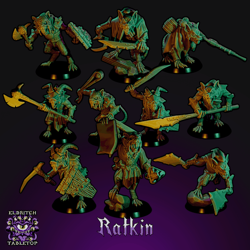 🐀 Vernoxian Ratkin・ STL File for 3D printing・Cults