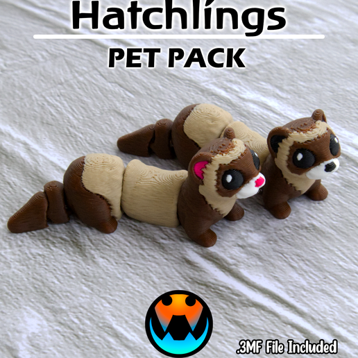 👌 Ferret - Hatchling・ 3D File for 3D printing・Cults