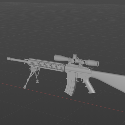 OBJ file US MK12 sniper rifle-1 digital model 🔫 ・3D printer model to ...