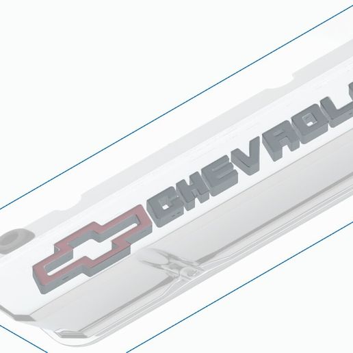 STP file Chevrolet badge lettering tappet cover 🚙 ・3D printing design ...