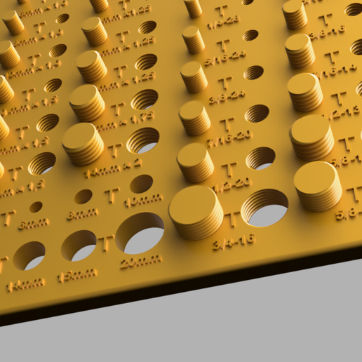🧵 Thread Test Gauge Board・ STL File for 3D printing・Cults