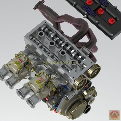 🚙 FORD RS 1.6 BDA - ENGINE・ STL File for 3D printing・Cults