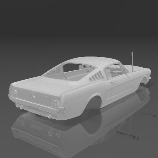 🚙 Ford Mustang 1966 Shell Body - Divided Parts for Easy Printing・ STL ...