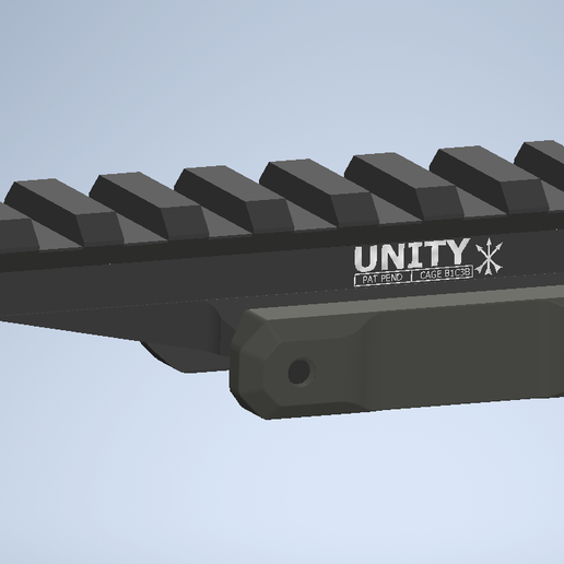 🔫 Unity FAST Riser Mount・ STP File for 3D printing・Cults