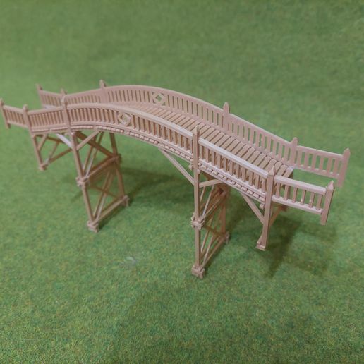 🪵 [ZM H0 scale] Wooden arched footbridge (FDM)・ STL File for 3D ...