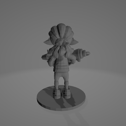 STL file Splatoon 3 Inkling Boy (Cornrows) with Splattershot Pro ...