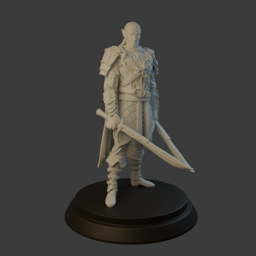 ♂️ Male Elf Fighter・ STL File for 3D printing・Cults