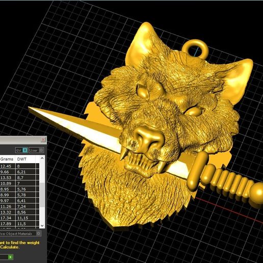 🐺 Wolf knife sword pendant medallion jewelry 3D print model・Free STL ...