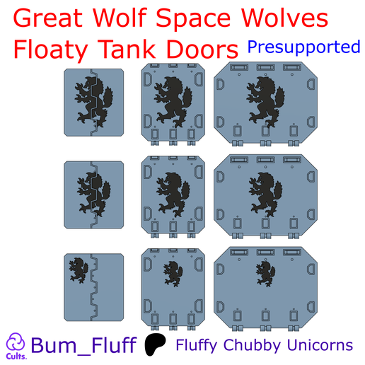 🐺 Great Wolf Space Wolves Floaty Tank Doors - Presupported・ STL File ...