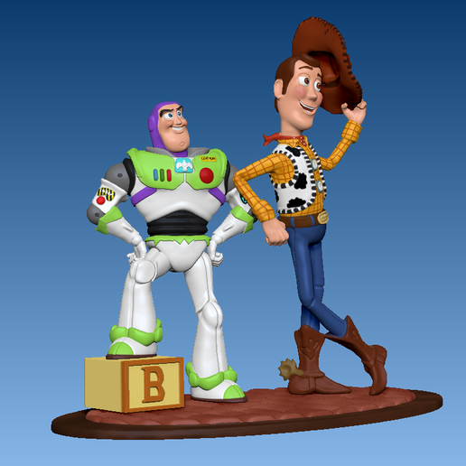 🎬 Sheriff Woody Pride and buzz lightyear from toy story cartoon movie ...