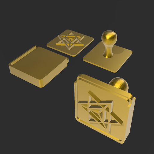 STL file Merkaba changeable stamp (collectable) 👾 ・Design to download ...