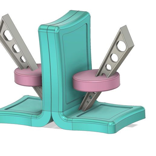 📚 Googie-style Atomic FallOut Book Ends・ STL File for 3D printing・Cults