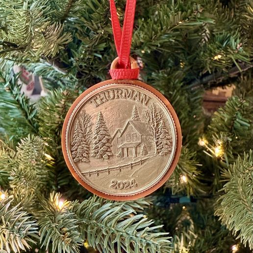 🪙 40mm Challenge Coin Ornament Holder・Free STL File for 3D printing・Cults