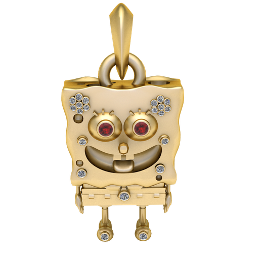 Archivo STL SPONGEBOB PENDANT 3D PRINTABLE MODEL 🔑 (OBJ)・Plan ...