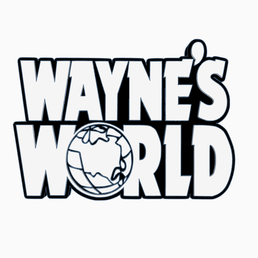 wayne's world logo vector