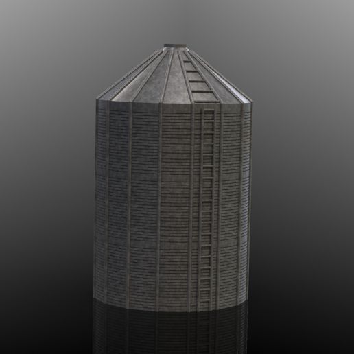 🚜 Grain silo 1/64・ 3D File for 3D printing・Cults