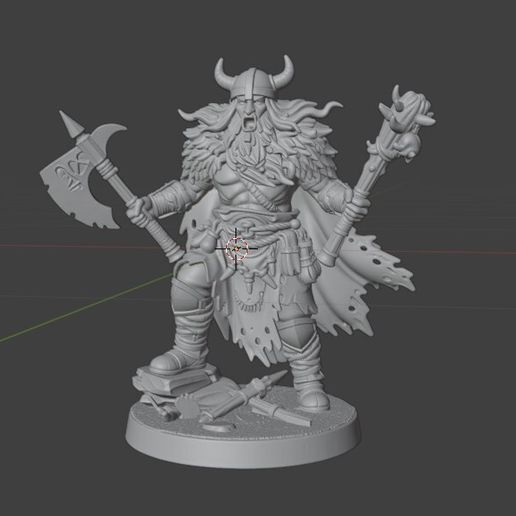 👨 dnd nord barbarian・ STL File for 3D printing・Cults