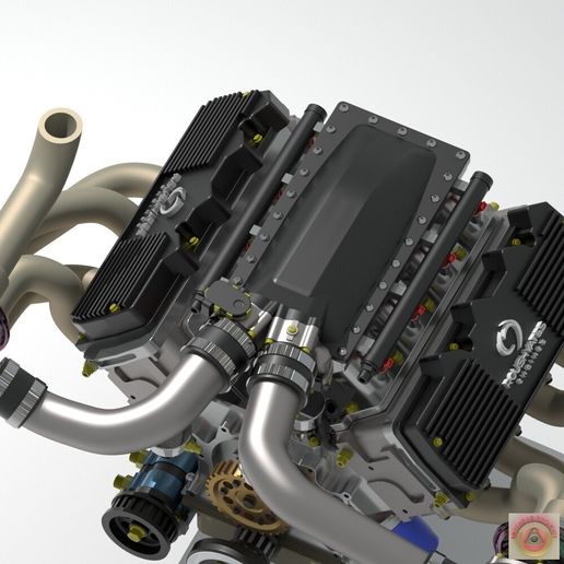 🚙 FORD MUSTANG HOONICORN V2 - ENGINE・ STL File for 3D printing・Cults