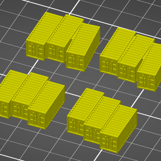 🏛️ Shipping Container set - 6mm・Free STL File for ・Cults