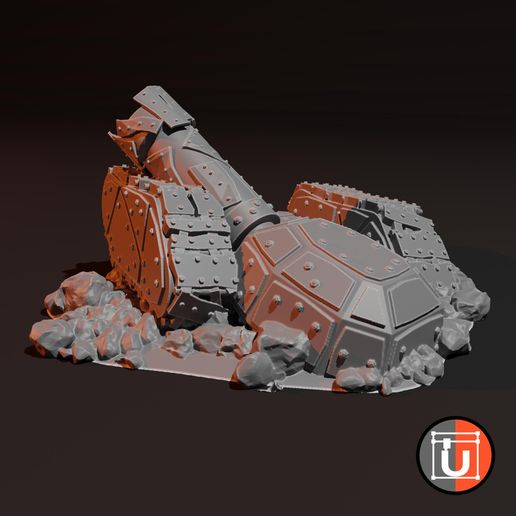 🪖 Burning Tank Wreck・Free STL File for 3D printing・Cults