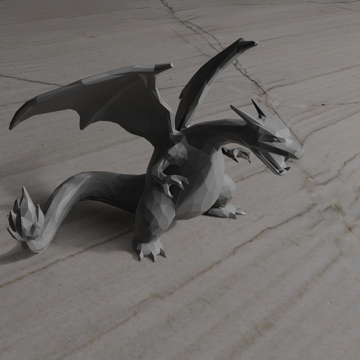 STL file Charizard - Low poly 🐉 ・3D printable design to download・Cults