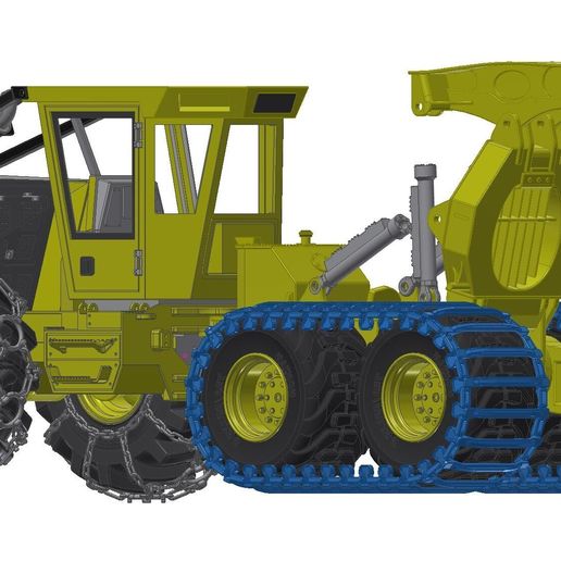 🚜 Tigercat 635E grapple skidder in 1/24 scale・ STL File for 3D printing ...