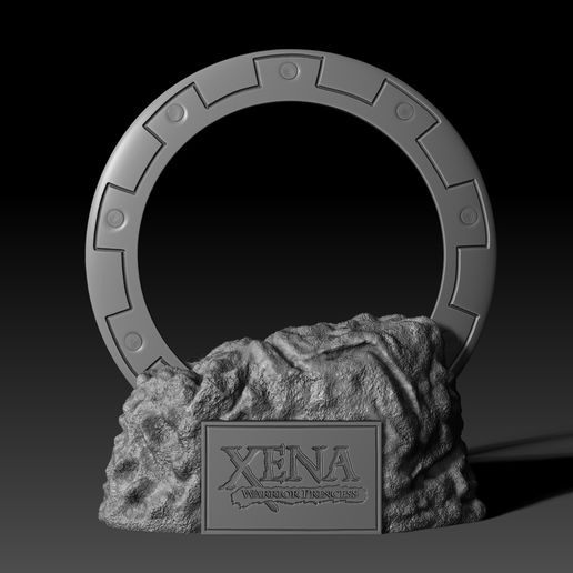 🪨 Xena´s Dark Chakram and Rock Stand・ 3D File for 3D printing・Cults