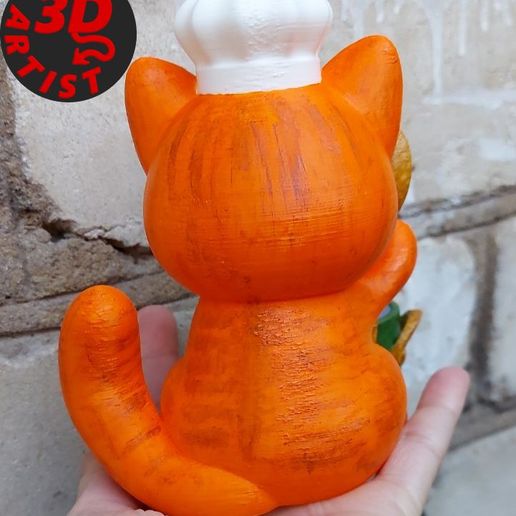🐱 Cat Chef Figurine・ 3D File for 3D printing・Cults