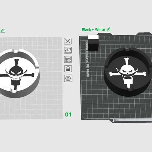 🏴‍☠️ Whitebeard Pirate's Crew Flag Ashtray – STL & 3MF・ STL File for 3D ...