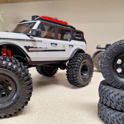 🚁 SCX24 Bronco OE Rim Restyled Zero Offset・Free 3D File for ・Cults
