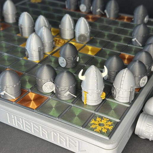 ♟️ Hnefatafl 11x11 (viking chess) Foldable, easy-to-store board・ 3D ...
