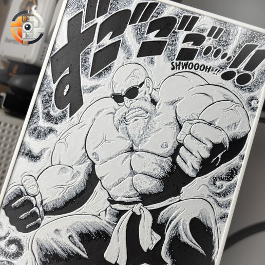 🐉 MASTER ROSHI | DRAGON BALL - HUEFORGEENTHUSIAST - MANGA PANEL・ STL ...
