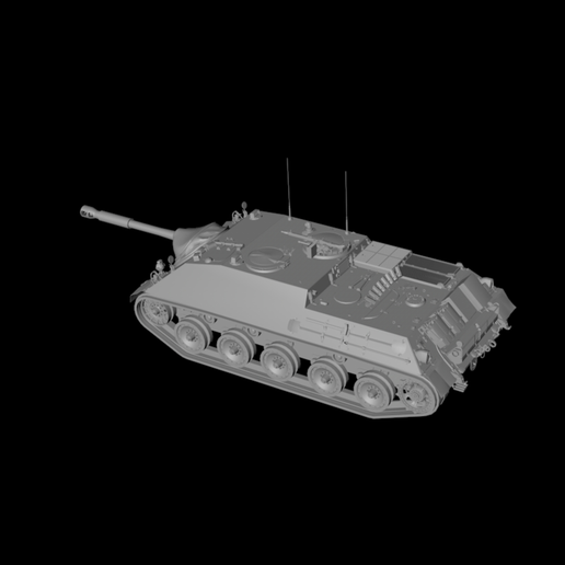 🗺️ Modèle 3D du destructeur antichar allemand JPZ 4-5・Fichier OBJ pour ...