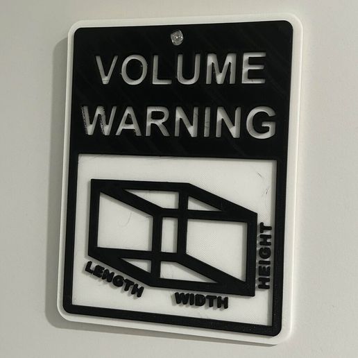 Free 3D file Volume Warning Joke Sign ⚠️ ・3D printer design to download ...