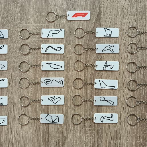 🗝️ FORMULA 1 2025 CIRCUITS (KEYCHAIN)・Archivo 3D para Impresión 3D・Cults