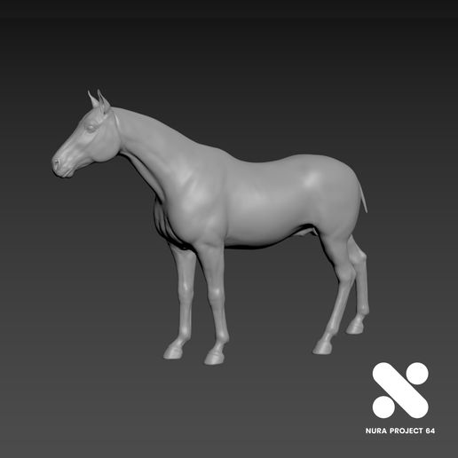 🐎 Horse 4 Scale 1/64 Animal・ STL File for 3D printing・Cults