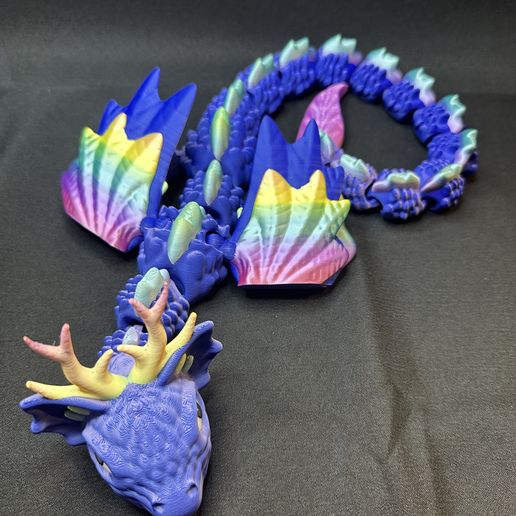 🐉 Flexi articulated Dragon Chimère print in place no support・ 3D File ...