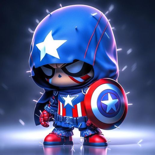 🎲 Captain America?・Free STL File for 3D printing・Cults